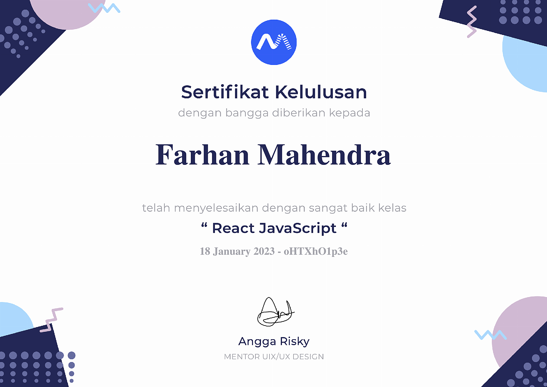 Farhan mahendra Page's